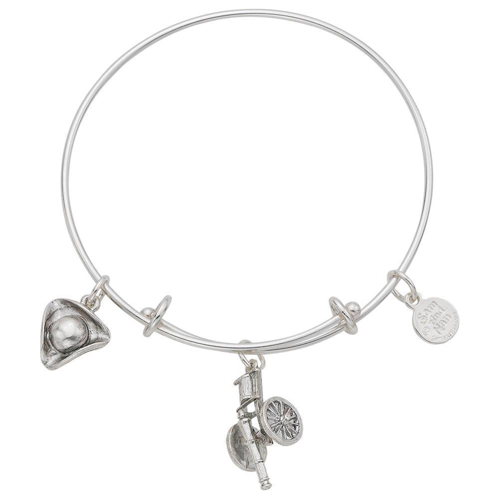 Beluga Whale Tale Charm Bangle Bracelet - Watchus