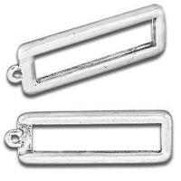 Name Tag Charm. Sterling Silver Plated. Made in USA. - Watchus