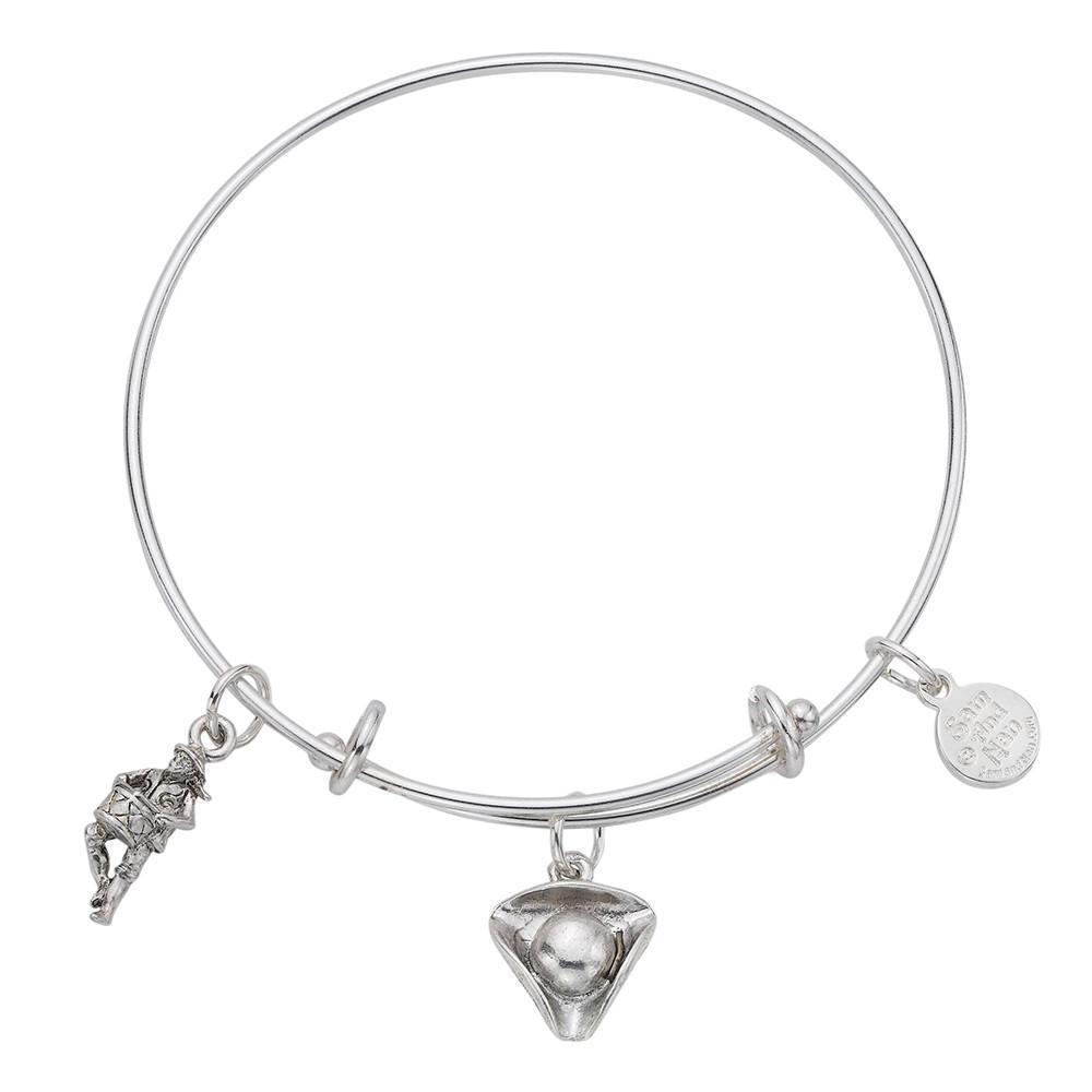 Beluga Whale Tale Charm Bangle Bracelet - Watchus
